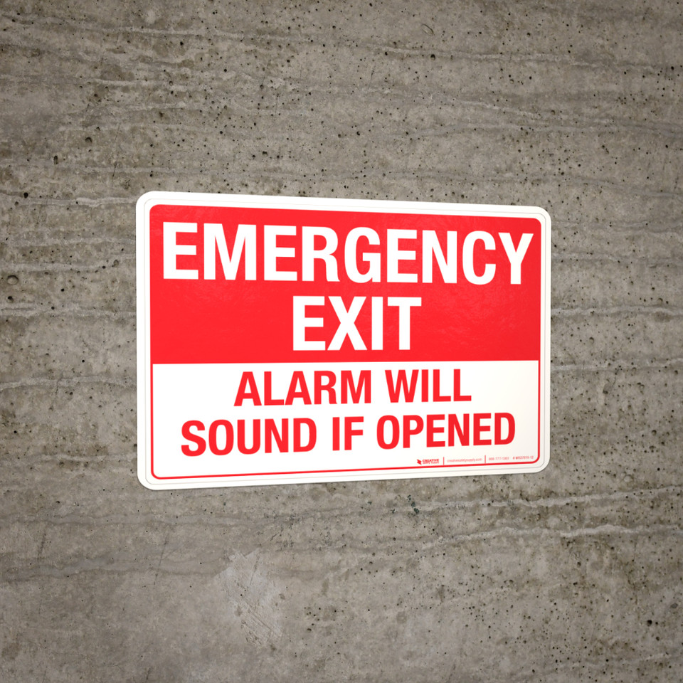 EMERGENCY EXIT Wall Sign | Creative Safety Supply