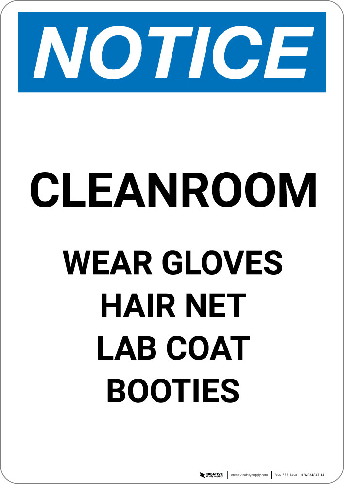Cleanroom Signs | Creative Safety Supply