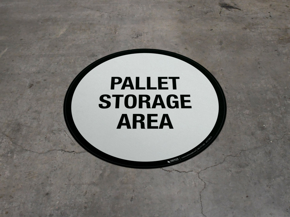 Pallet Storage Area Floor Sign | Creative Safety Supply