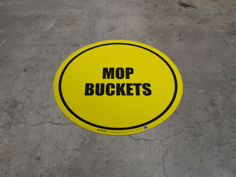 Mop Buckets Floor Sign