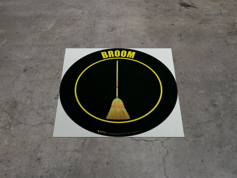 Broom Floor Sign | Creative Safety Supply