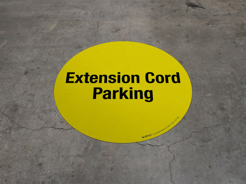 Extension Cord Parking Floor Sign | Creative Safety Supply