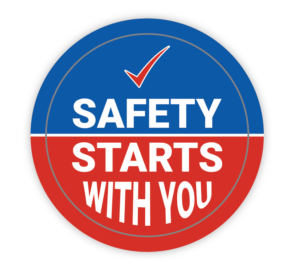 Safety Starts with You Blue and Red - Hard Hat Sticker | Creative ...