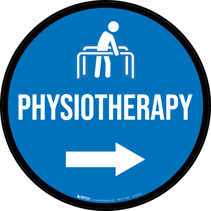 Physiotherapy Arrow Right Circular - Floor Sign