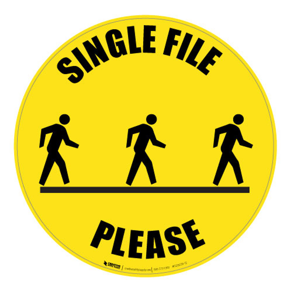 Single File Please Floor Sign Creative Safety Supply