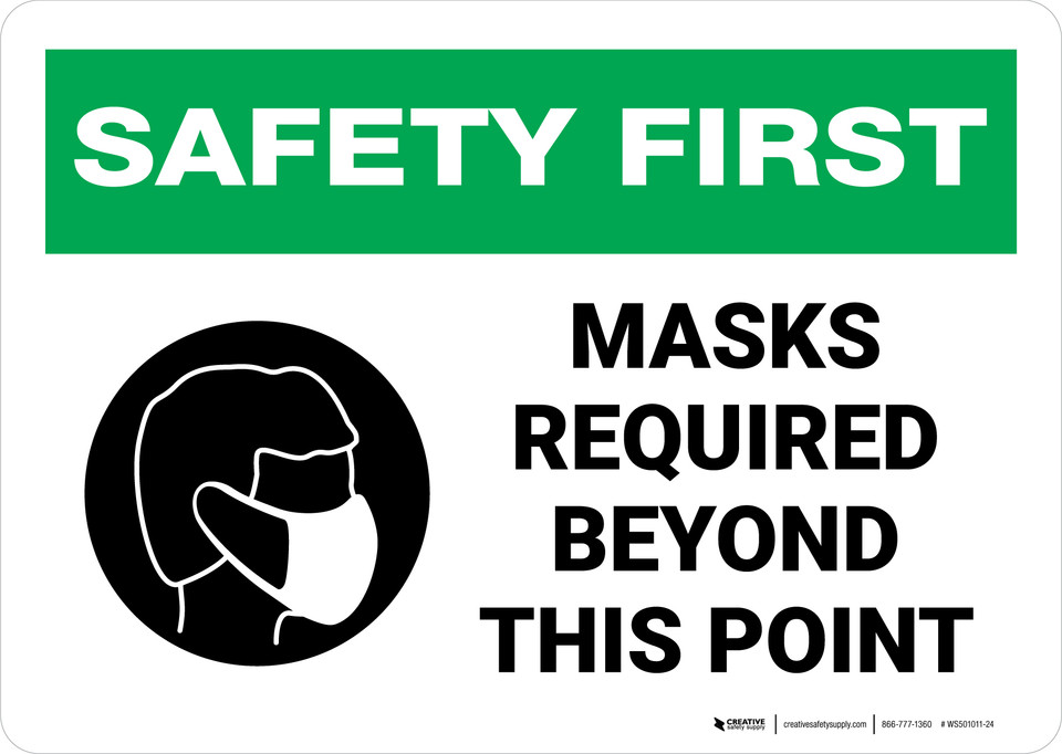 Safety First: Masks Required Beyond This Point with Icon Landscape ...
