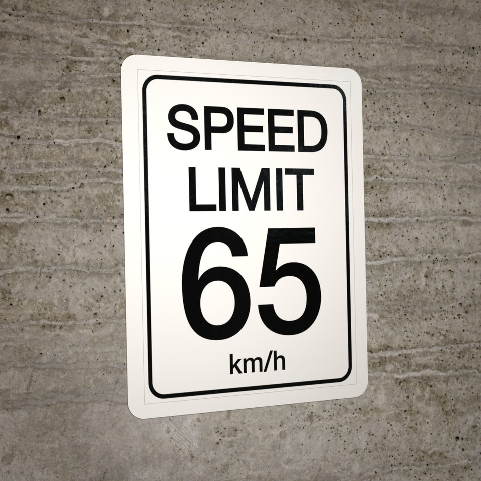Speed Limit 65 kmh - Wall Sign