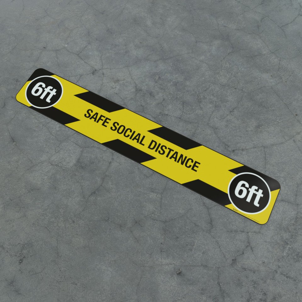 Safe Social Distance 6Ft - Social Distancing Strip