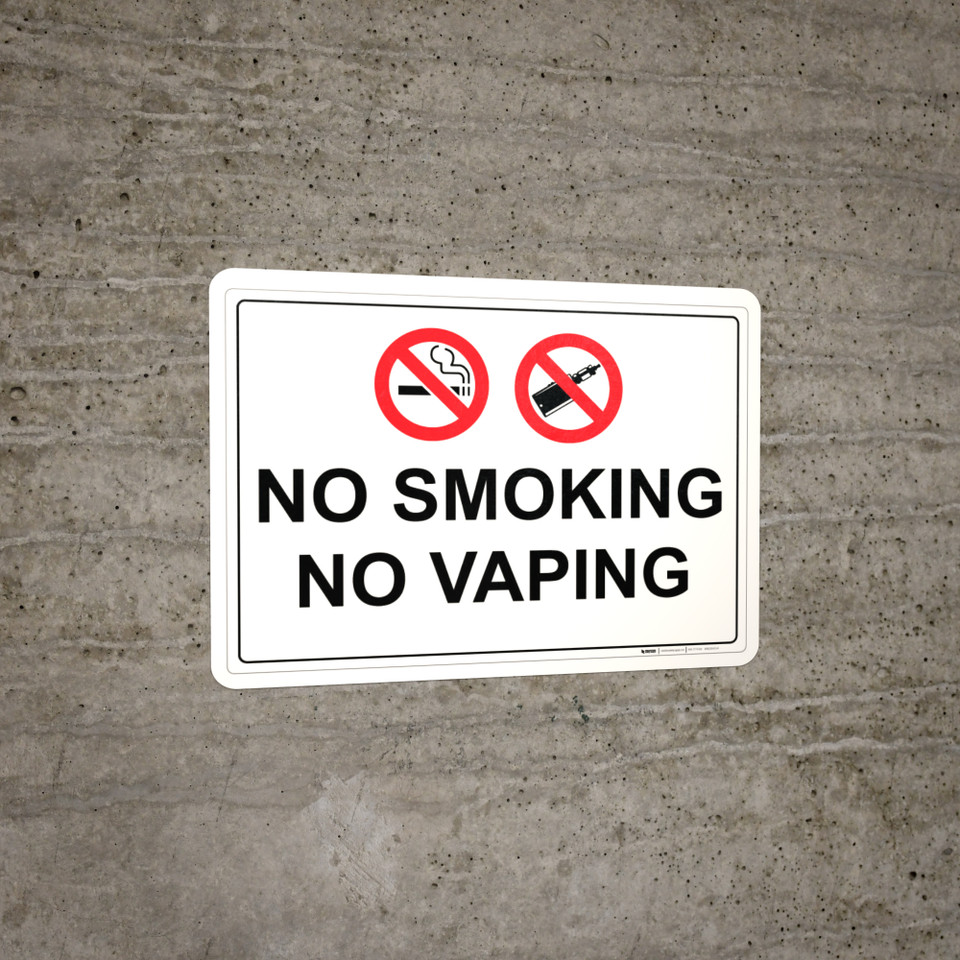 No Smoking / No Vaping II - Wall Sign | Creative Safety Supply