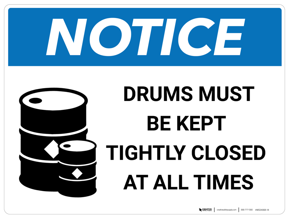 Drum Signs | Creative Safety Supply