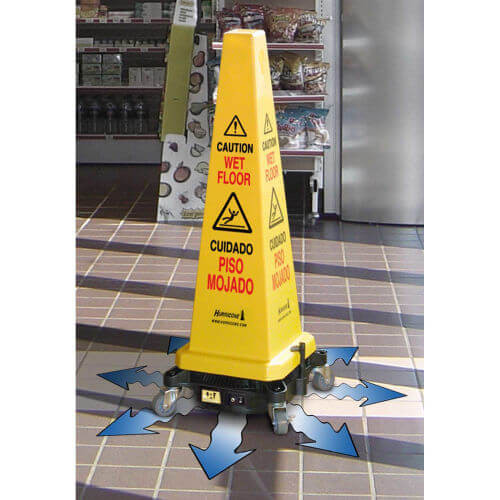 Hurricone™ 36” Cordless Floor Dryer Safety Caution Lamba Cone ...
