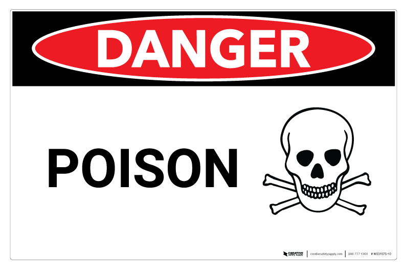 Danger: Poison - Wall Sign | Creative Safety Supply