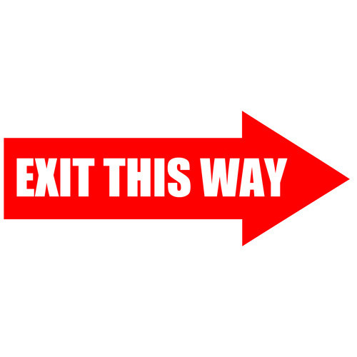 Exit This Way Arrow