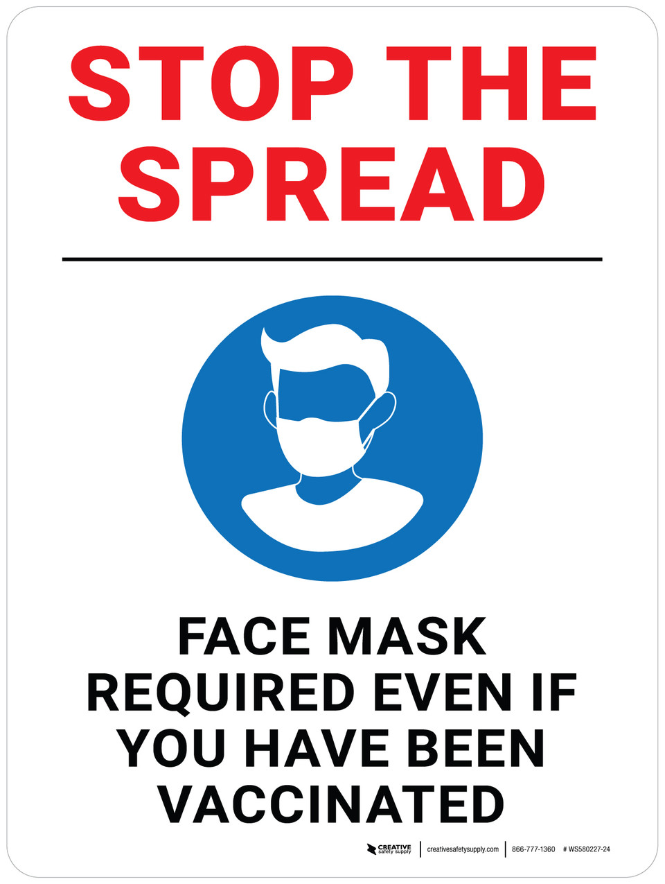 Stop the Spread - Face Mask Required Even If You Have Been Vaccinated ...