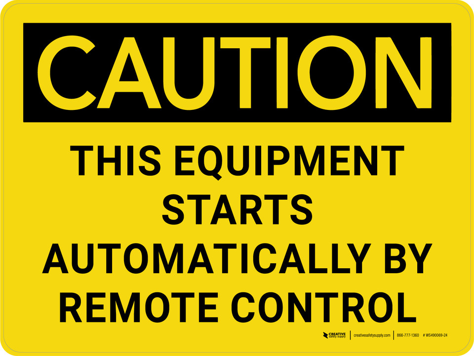 Caution: This Equipment Starts Automatically By Remote Control ...