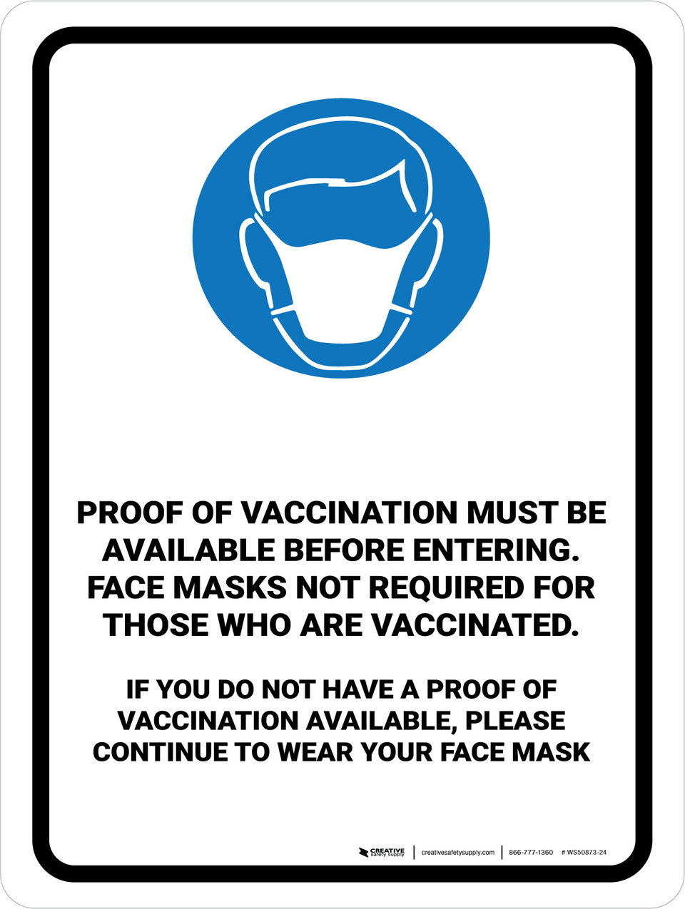 Proof Of Vaccination Must Be Available Before Entering with Icon ...