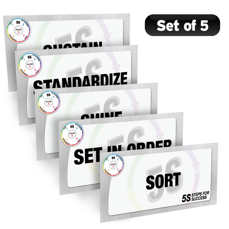 5S Steps Poster Pack (Gray)