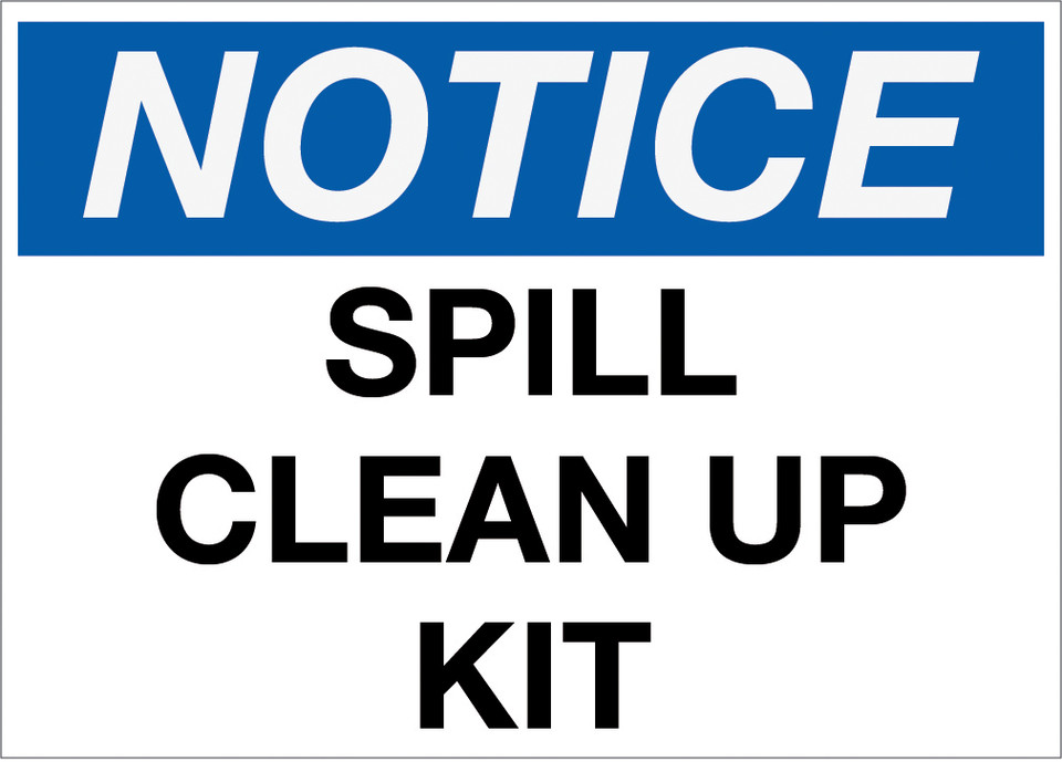 Notice: Spill Clean Up (Wall)