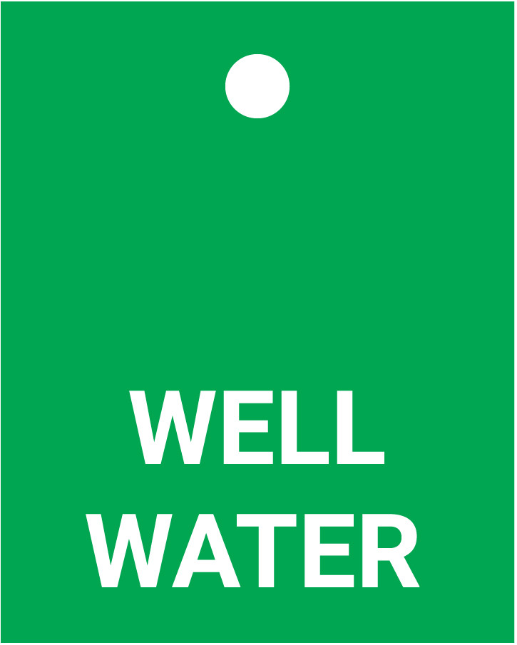 Well Water - Valve Tag
