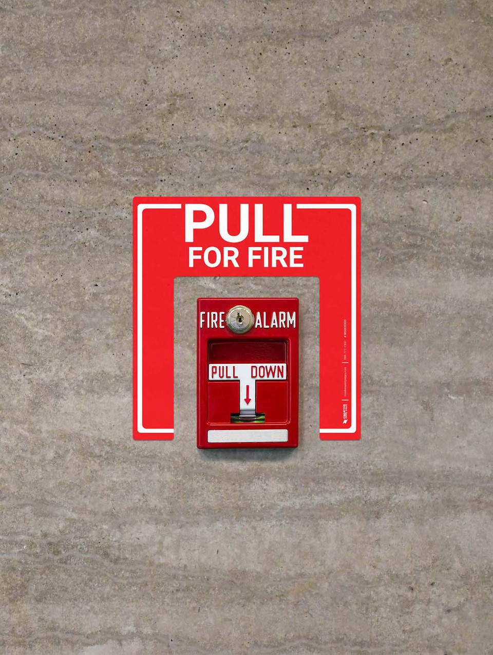 Fire Alarm Pull for Fire - Wall Frame Sign | Creative Safety Supply