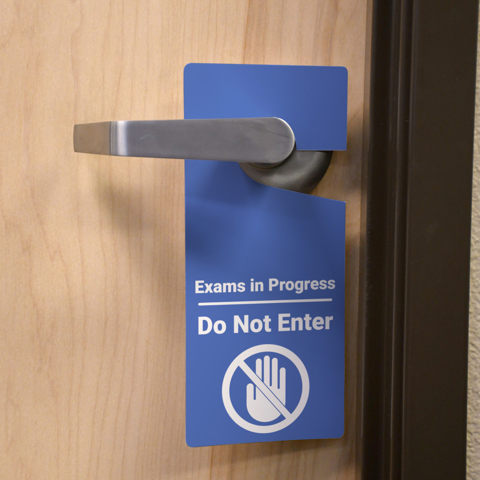 Exams in Progress - Do Not Enter with Icon - Door Hanger