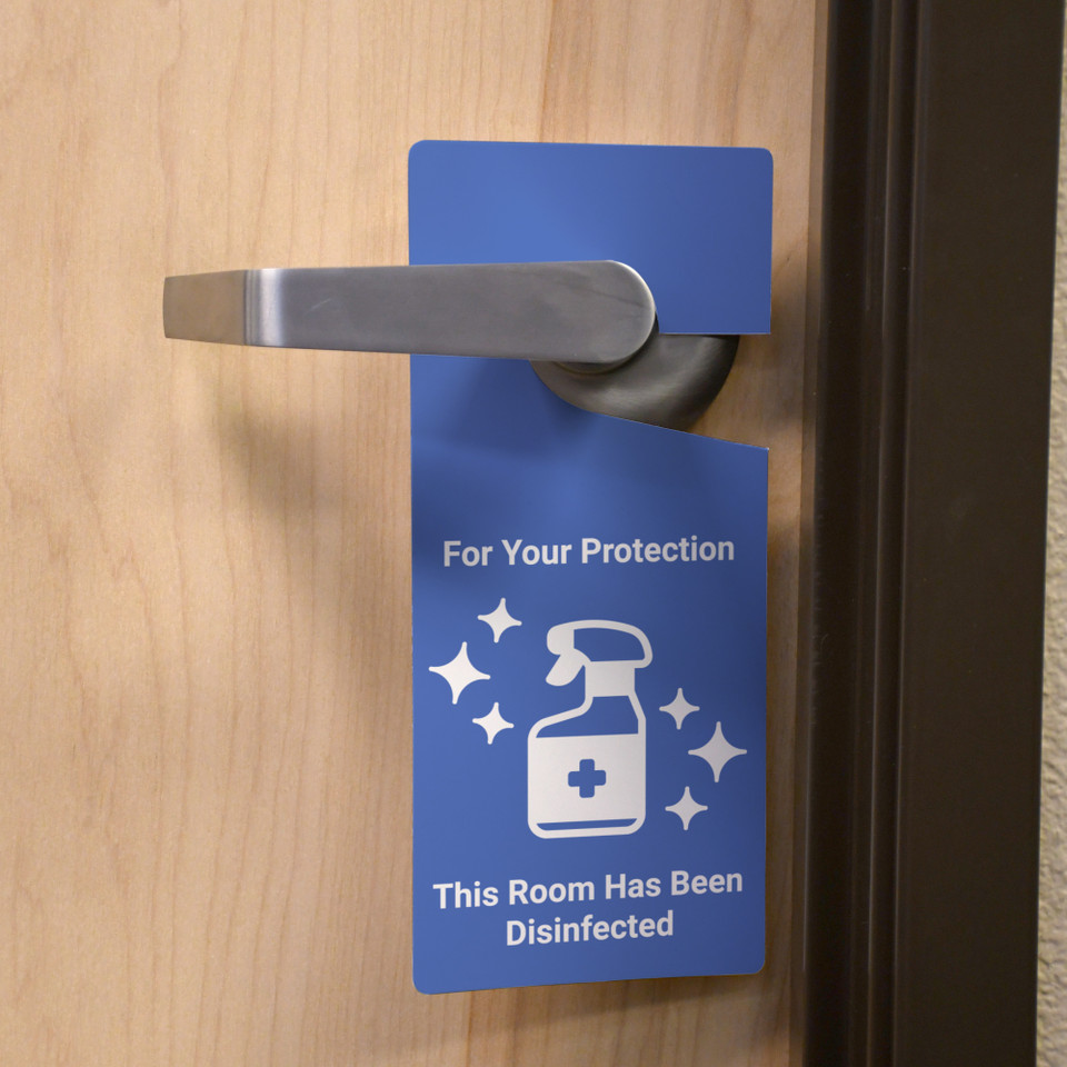 For Your Protection This Room has been Disinfected - Door Hanger ...
