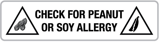Check For Soy Allergy - Pharmaceutical Auxiliary Label | Creative ...