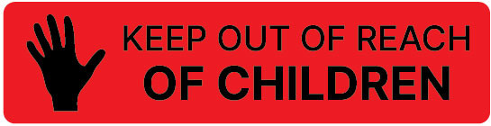 Keep Out Of Reach Of Children - Pharmaceutical Auxiliary Label