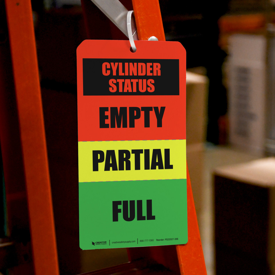 Cylinder Status: Empty/Partial/Full Tri-Color - Tear-Off Tag | Creative ...