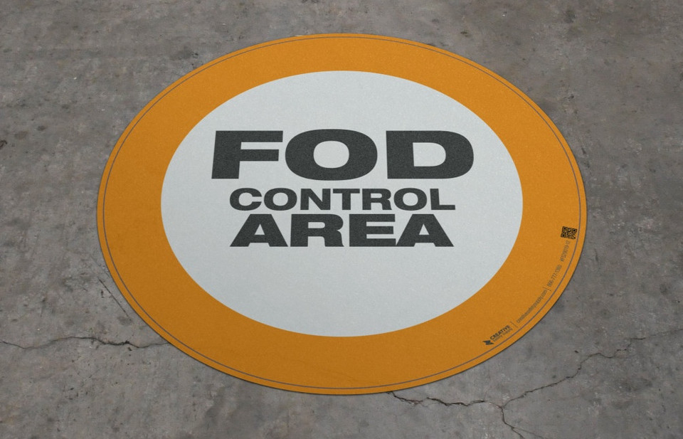 FOD Control Area Type A (Floor Sign)