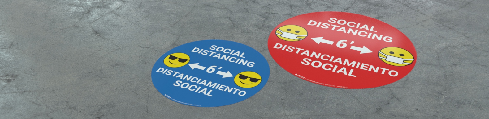 Social Distancing Emoji Signs | Creative Safety Supply