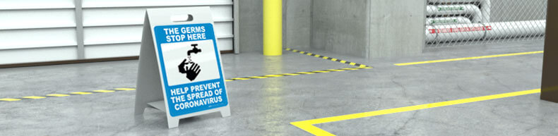 Social Distancing A-Frame Signs | Creative Safety Supply