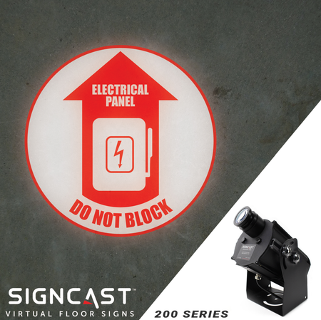 SignCast™ S200 Virtual Sign Projector - Electrical Panel, Do Not Block ...