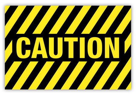 Caution Label (Striped)