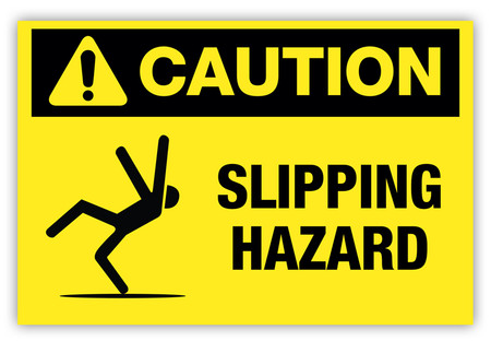 Caution - Slipping Hazard Label