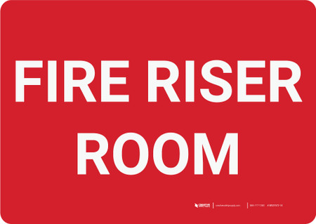Fire Riser Room Landscape - Wall Sign