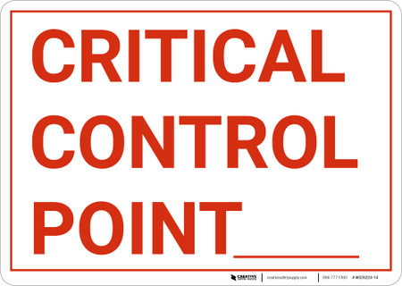 Critical Control Point Landscape - Wall Sign
