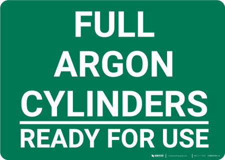 Full Argon Cylinders Ready For Use Landscape - Wall Sign