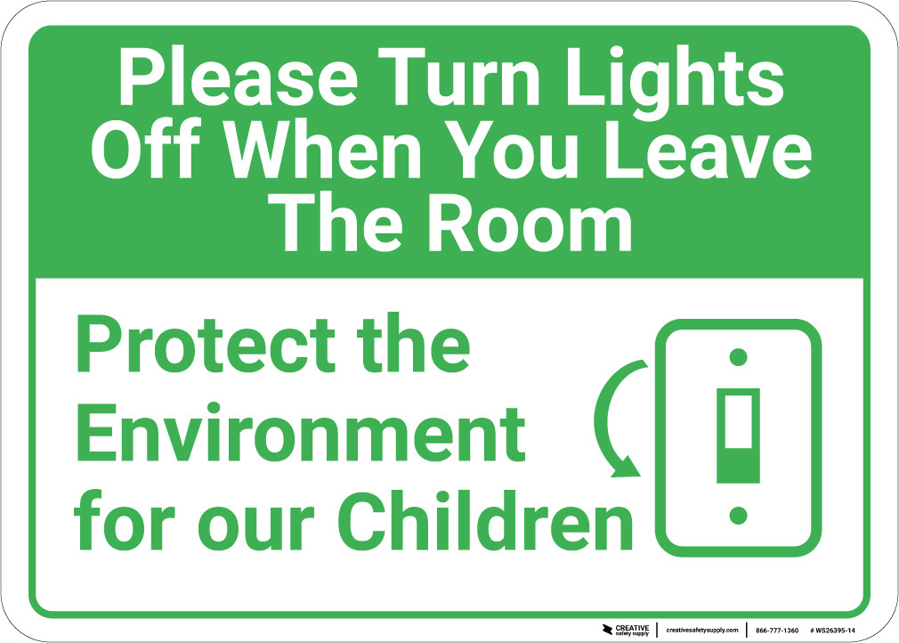 Printable Please Turn Out Lights Sign