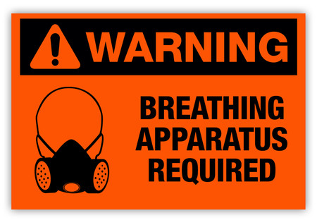 Warning - Breathing Apparatus Required Label | Creative Safety Supply