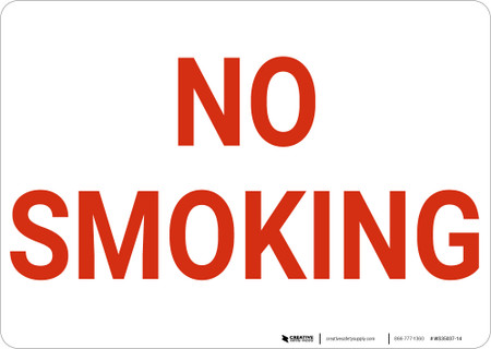 No Smoking White Landscape - Wall Sign | Creative Safety Supply