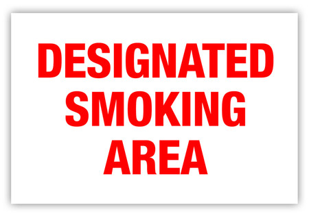 Designated Smoking Area Label | Creative Safety Supply