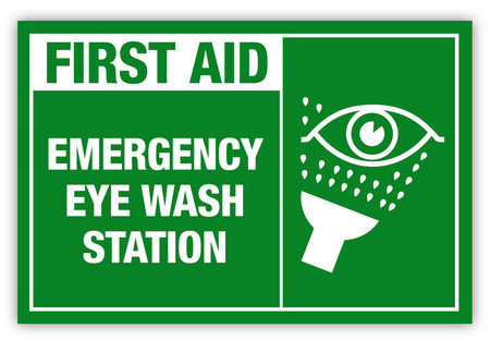 Emergency Eye Wash Label
