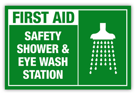 Safety Shower and Eye Wash Label