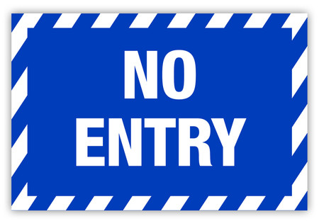 No Entry Label