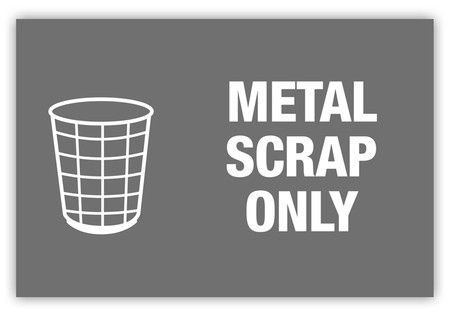 Metal Scrap Only Label | Creative Safety Supply