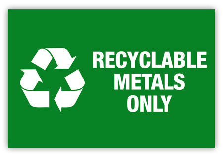 Recyclable Metals Only Label