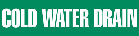 Cold Water Drain Pipe Marking Wrap