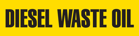 Diesel Waste Oil Pipe Marking Wrap (Yellow/Black)