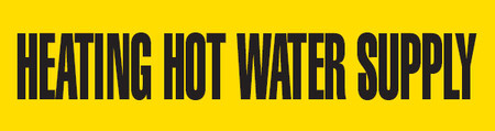 Heat Hot Wat Sup Pipe Marking Wrap (Yellow/Black)